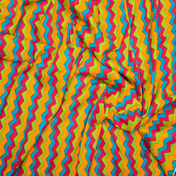 Printed Cotton Zig Zag Multi Colour 3 – Salonee Silks N Cotton